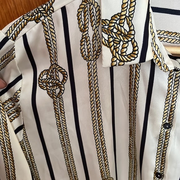 Zara | Tops | Nwt Zara Nautical Rope Blouse | Poshmark
